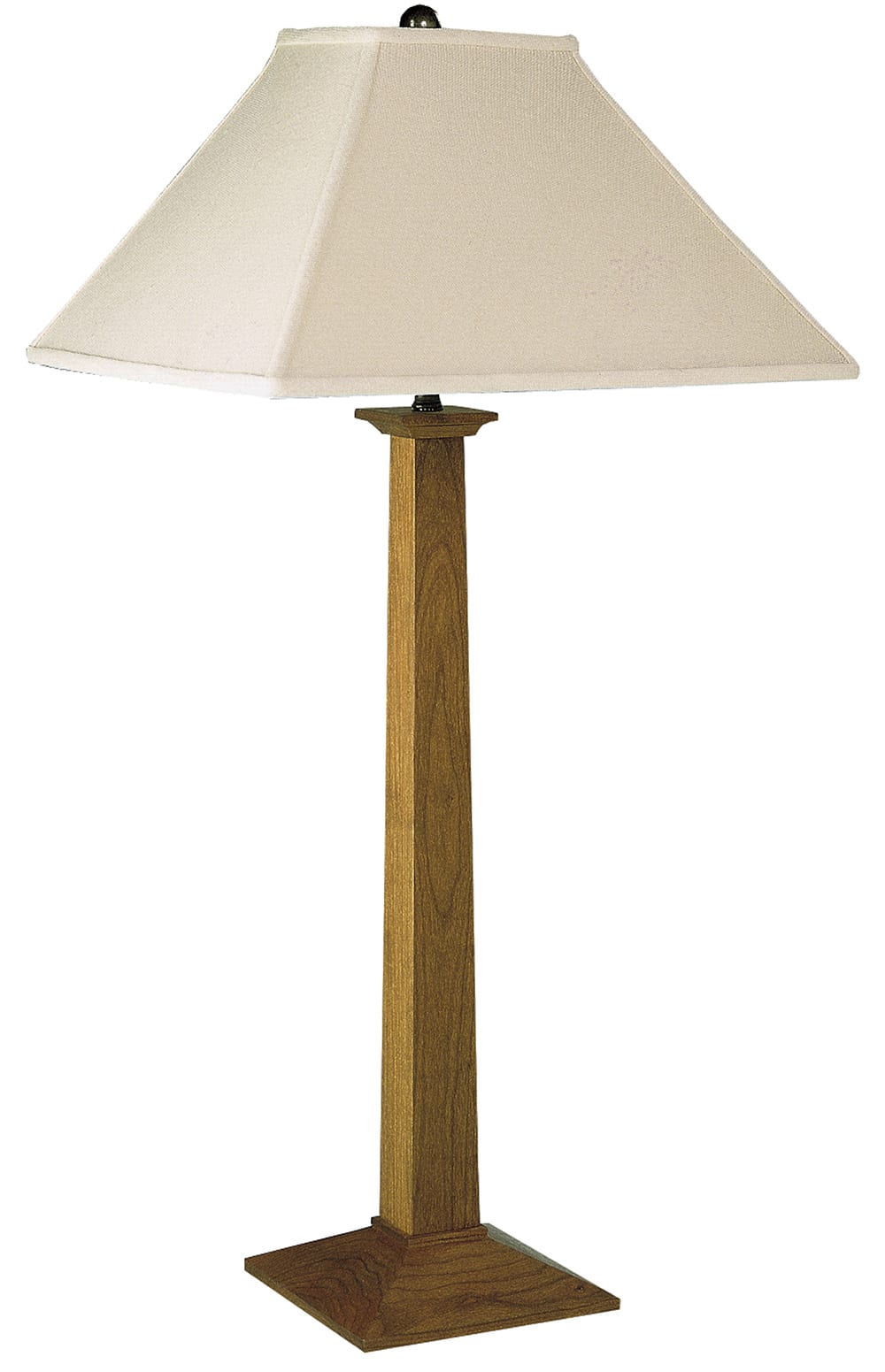 Square Base Table Lamp with Linen Shade – Stickley